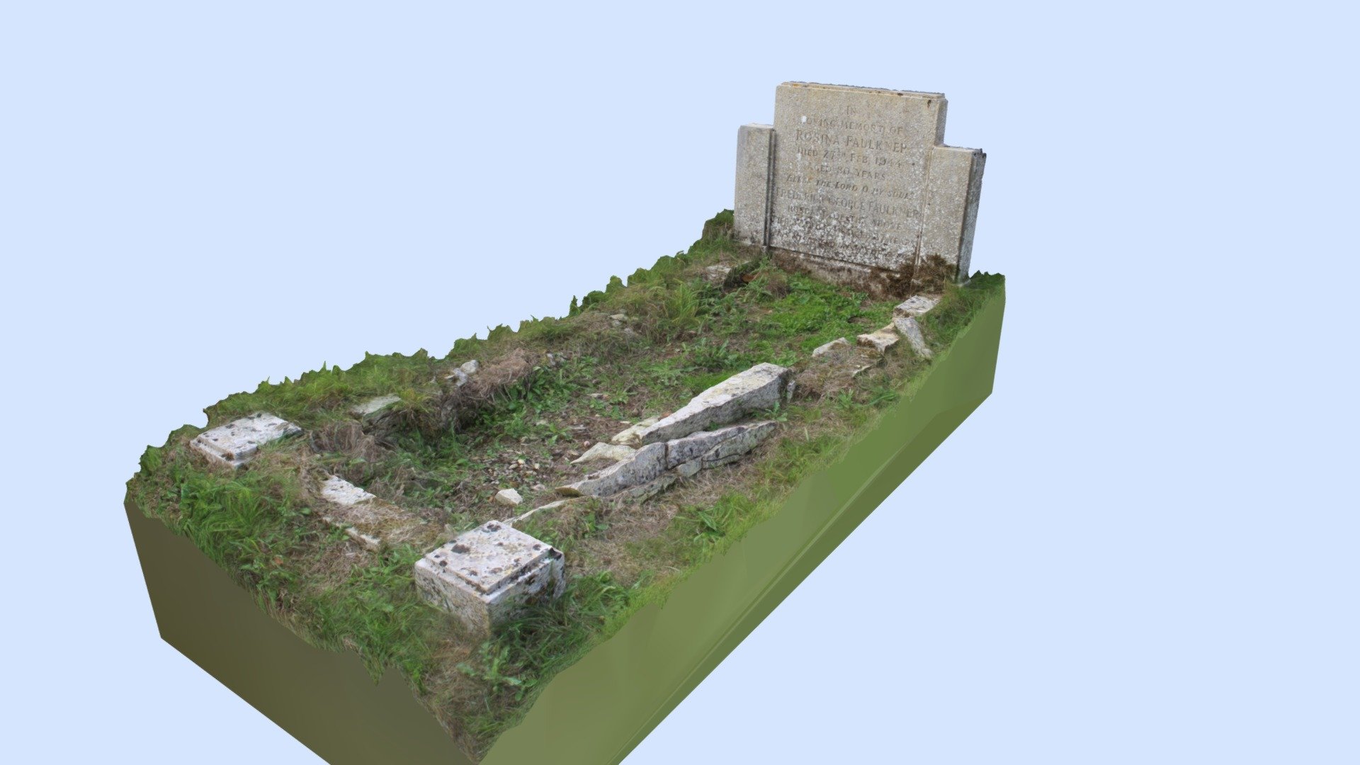 The Grave of Rosina and Frederick Faulkner - 3D model by Bob Currie (@mooreheadmodels) [7599aed ...