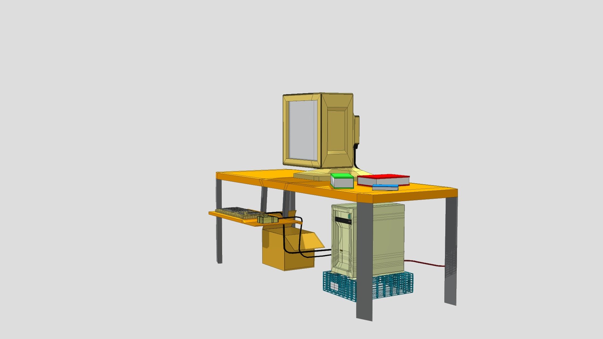 Low Poly Desktop - 3D model by Jihan7x [7599e49] - Sketchfab