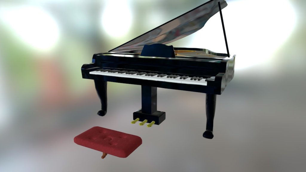 Piano Model - 3D model by Ariel Weir (@digitalmermaid) [759b4ca ...
