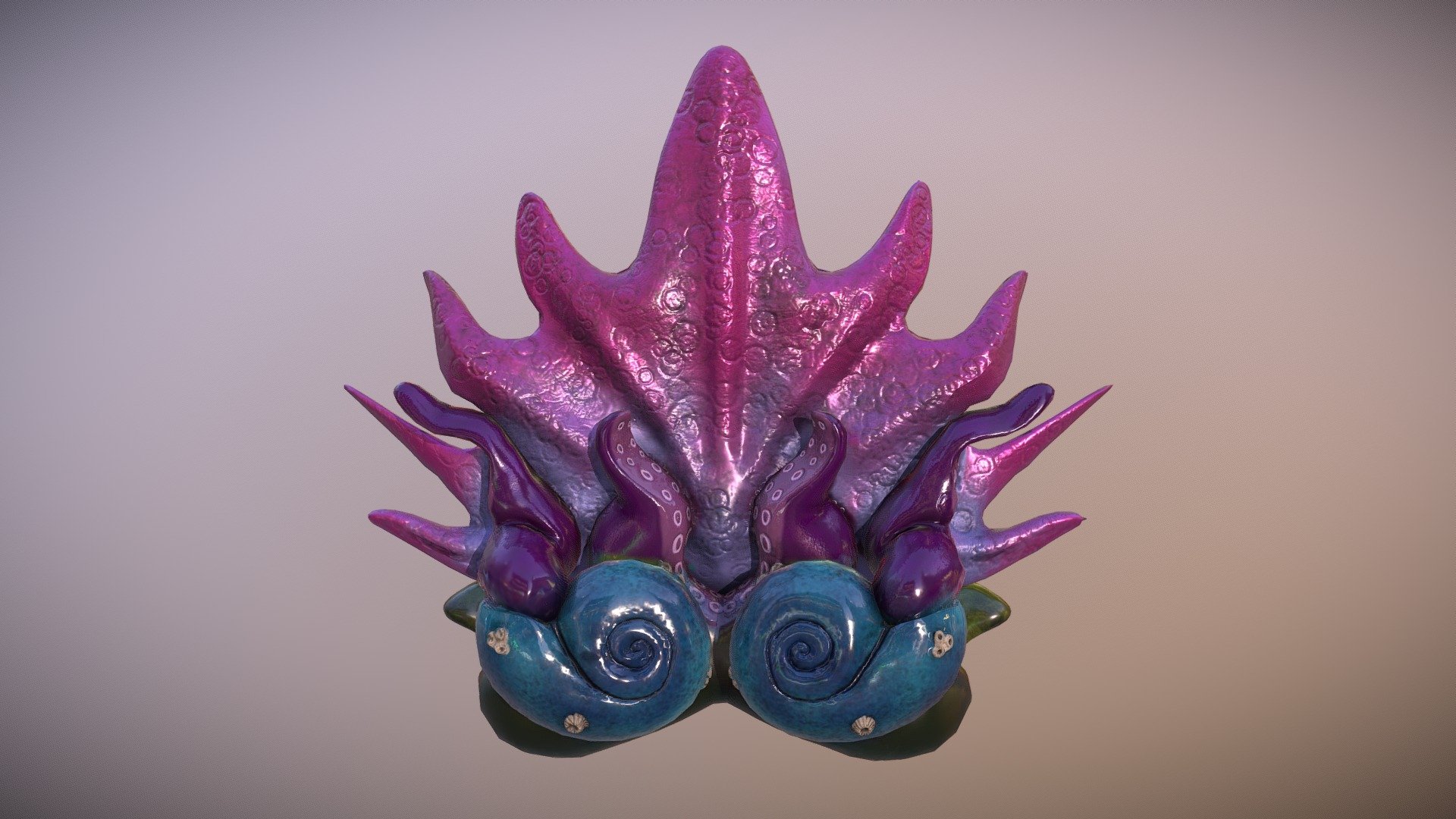 Mermaid Crown - 3D model by nucleola [759cb2e] - Sketchfab