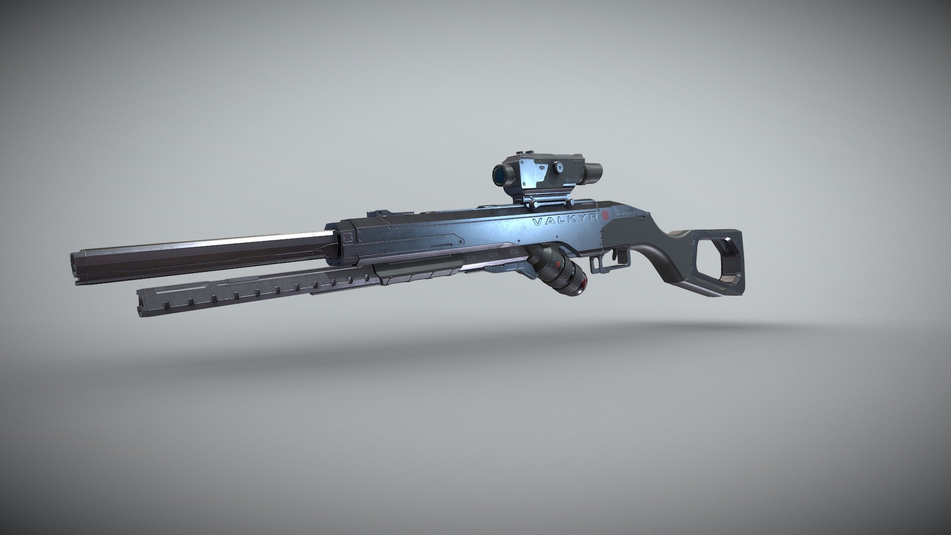 Hard-surface gun - Download Free 3D model by Folkviking [759db12 ...