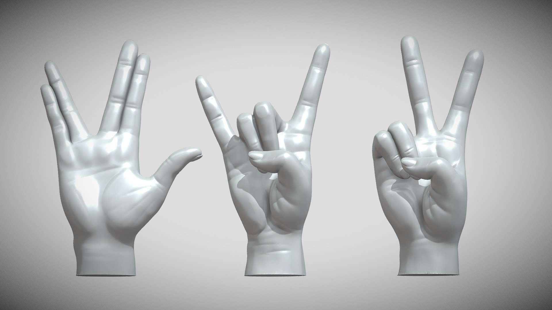 Hands in three poses - Buy Royalty Free 3D model by spartankaKst ...