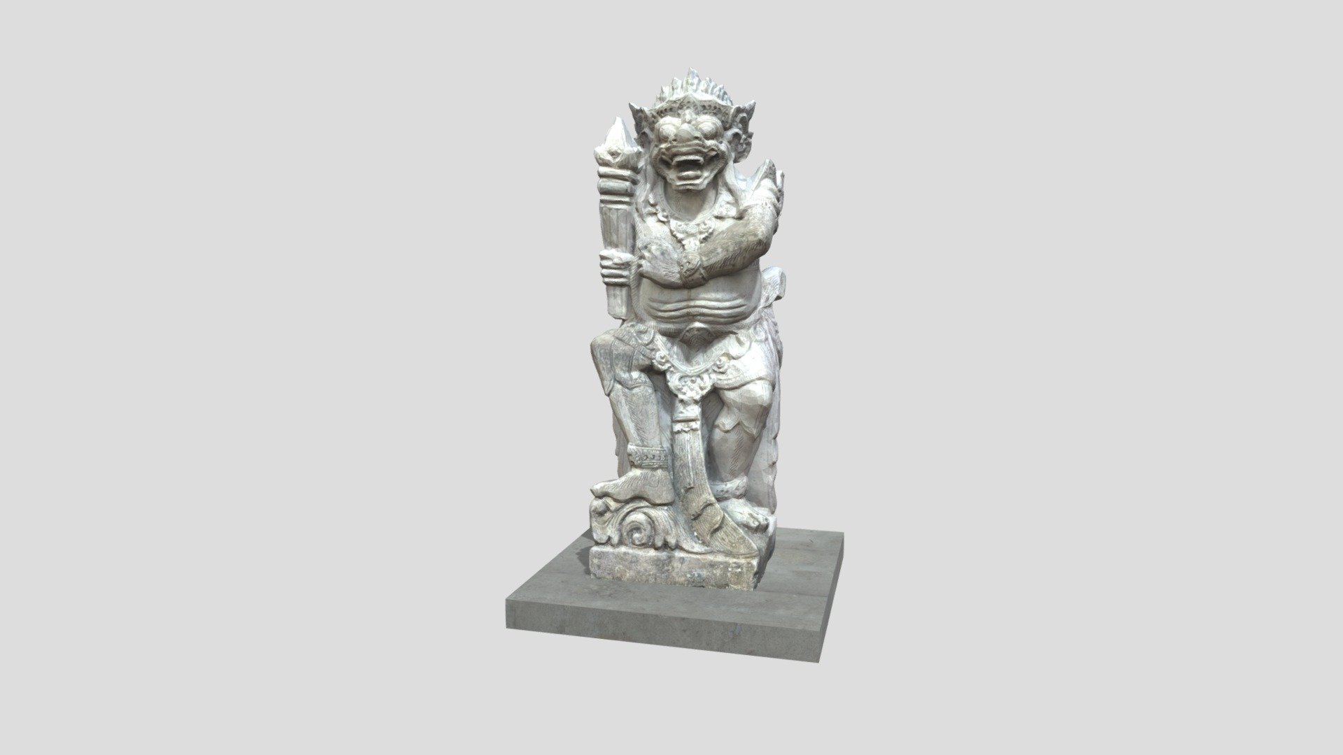 Patung Dwarapala Pintu Utara - Download Free 3D model by nusaheritage ...