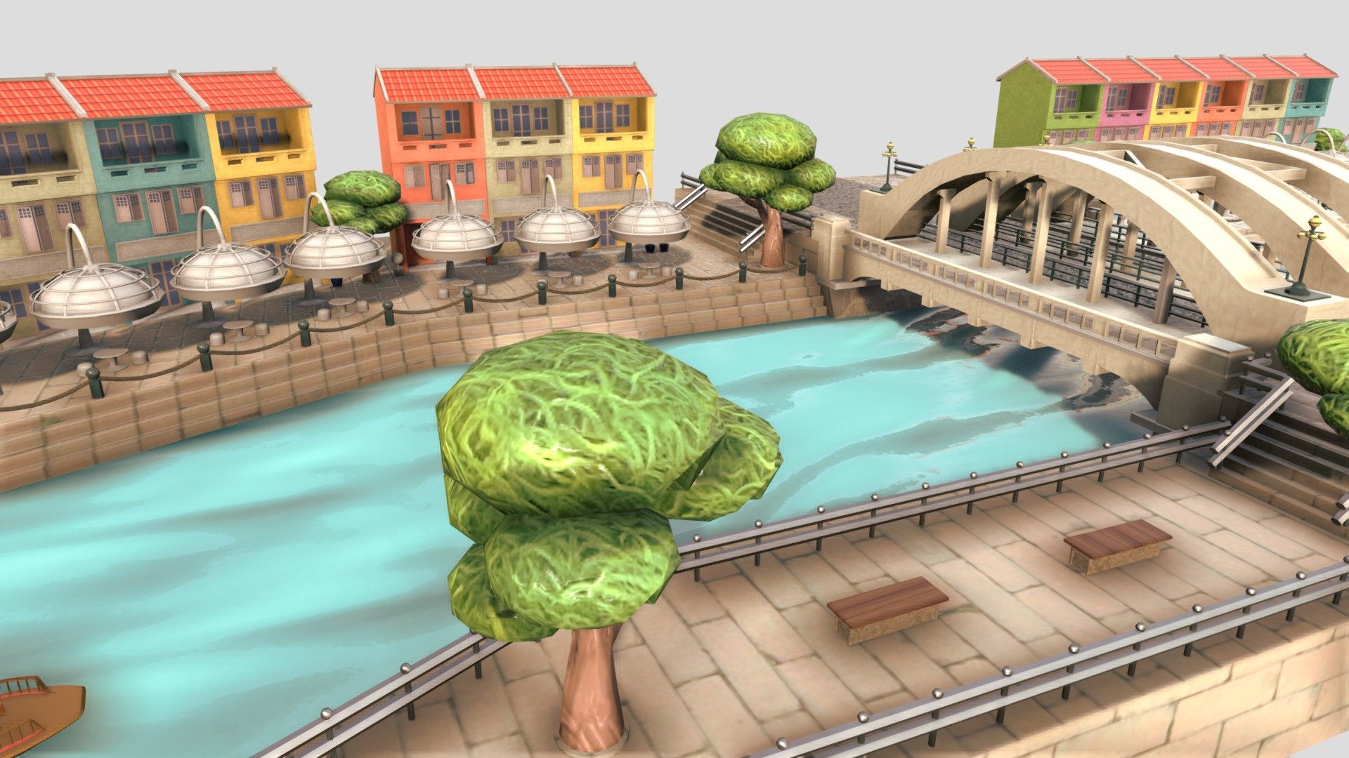 Singapore River - 3D model by STB-TC [75a2f4e] - Sketchfab