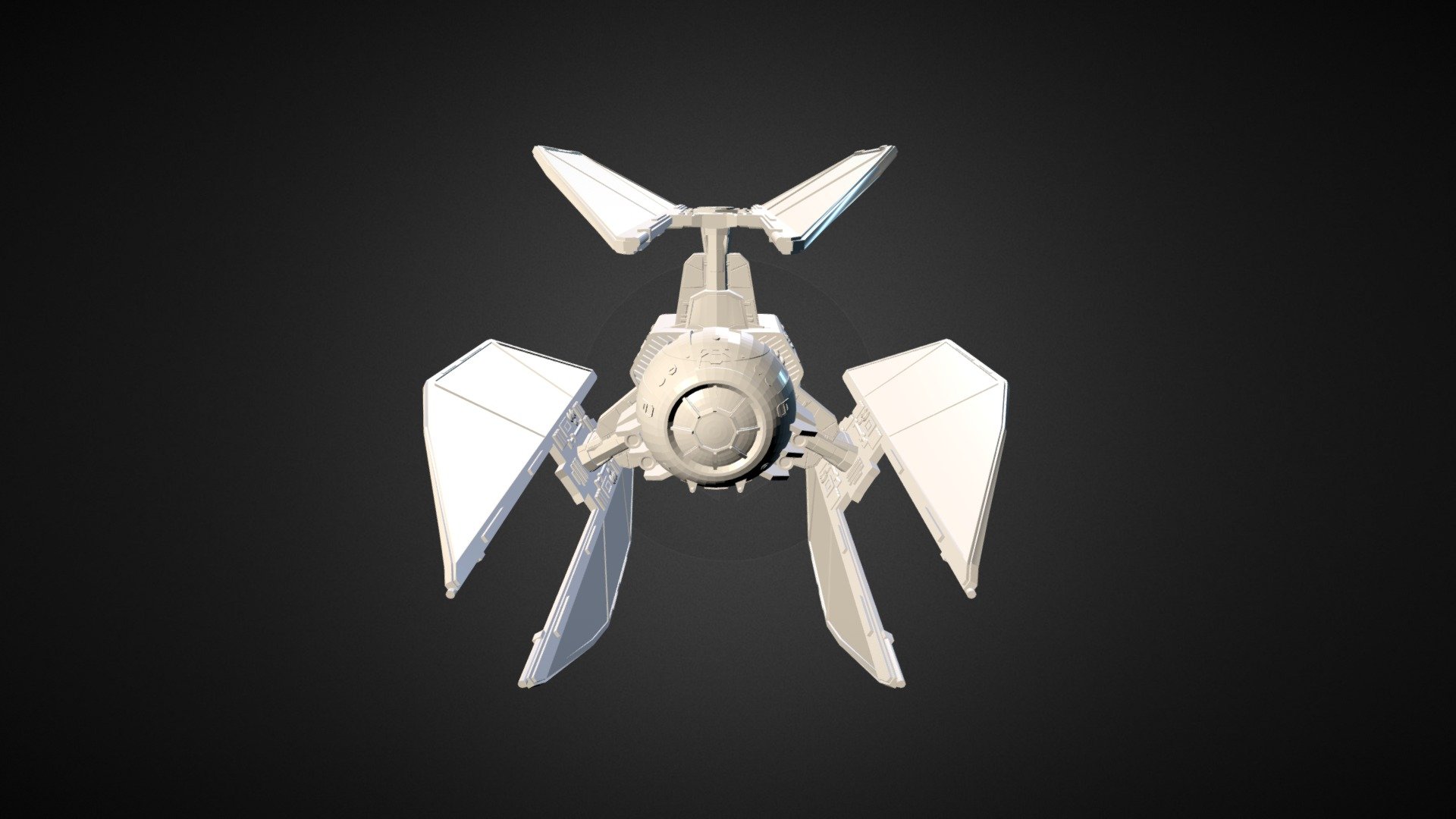 TIE Defender - 3D model by Roel Veldhuyzen (@roelveldhuyzen) [75abfc7 ...