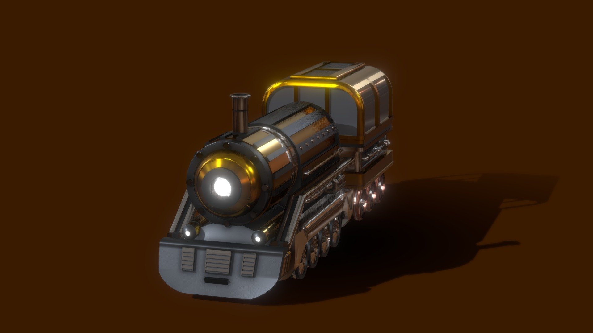 steampunk train - 3D model by SamuelArnold [75af196] - Sketchfab