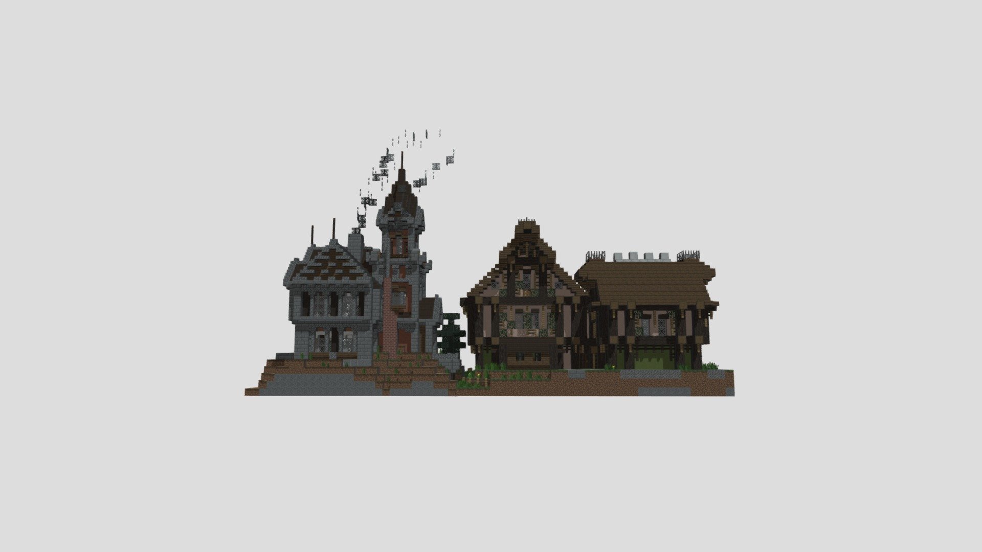 Two Manors - Download Free 3D model by CREATRBOI [75b3584] - Sketchfab