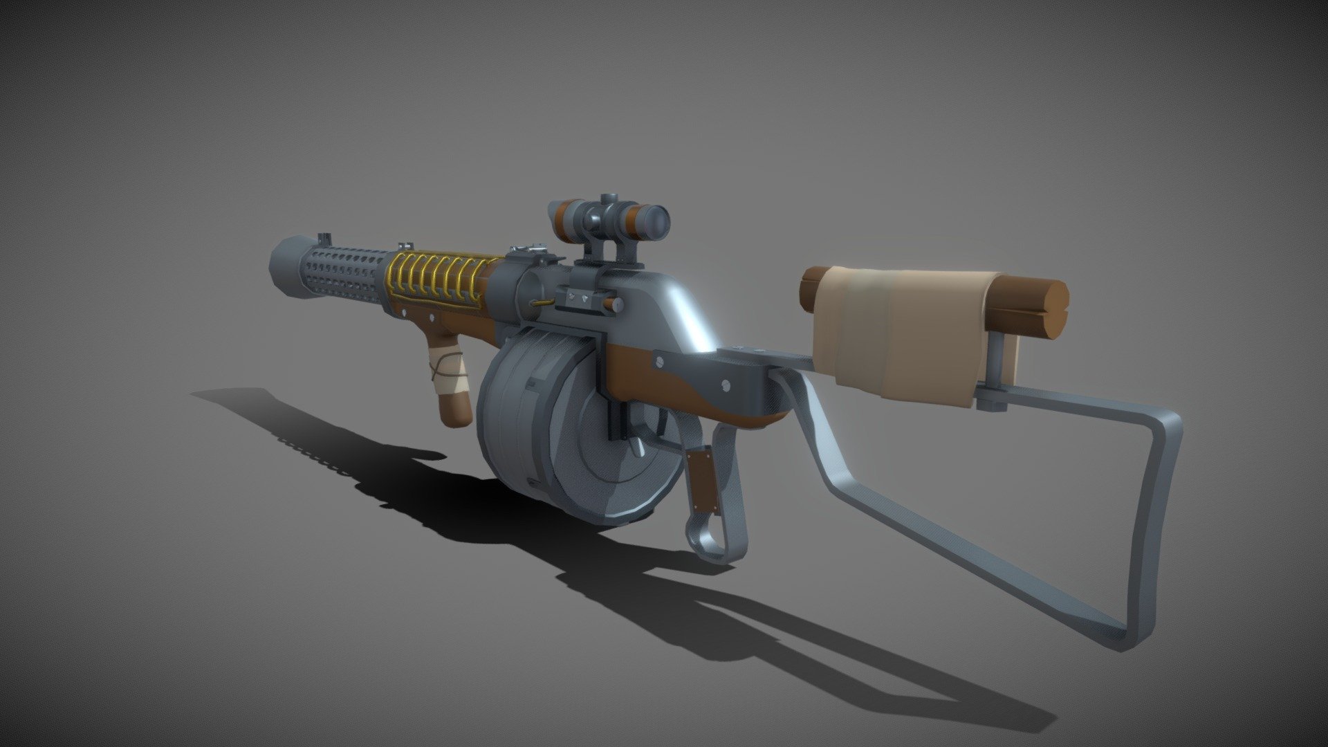 DieselPunk-MachineGun - Download Free 3D model by Hurricane ...