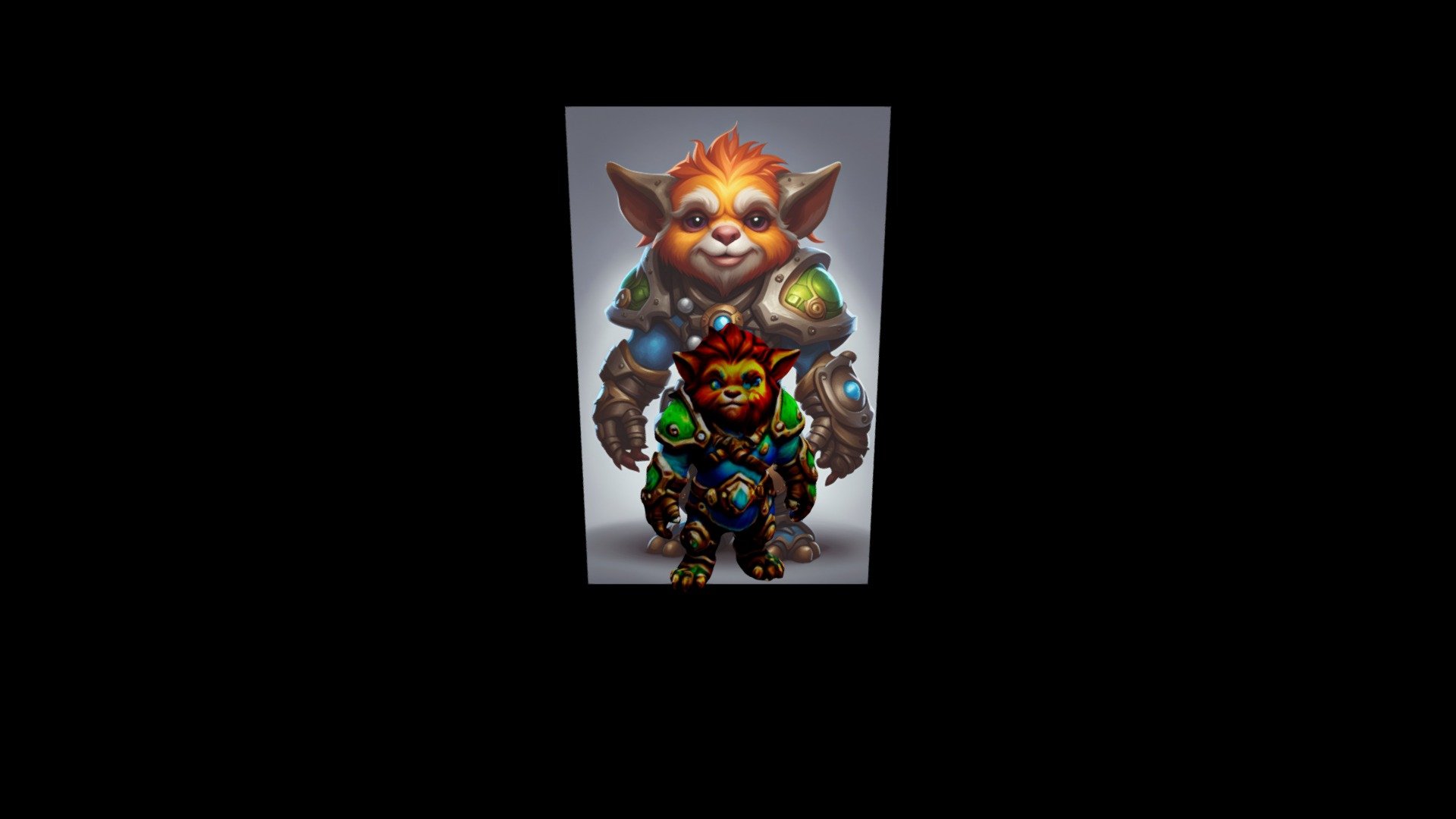 a cartoon image of a cat with armor and a helmet - Download Free 3D ...