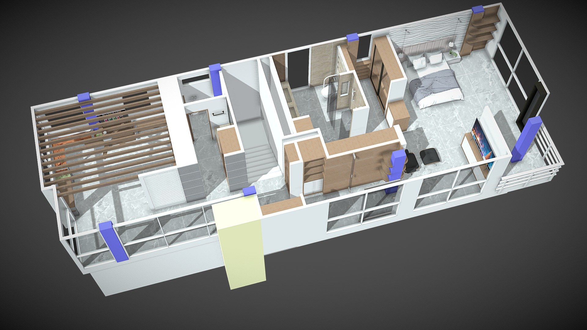 Arq. Edwin 3 piso - 3D model by LUISDM [75bb28f] - Sketchfab