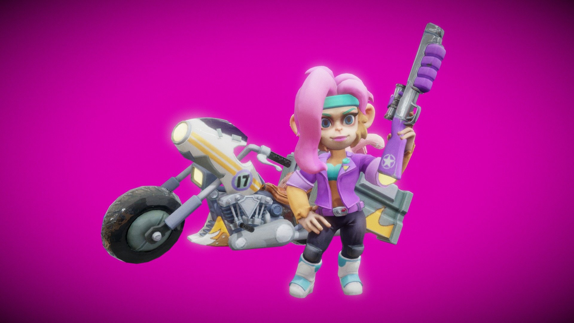 Rifle Monkey - Buy Royalty Free 3D model by Luna Studio (@StudioLuna ...