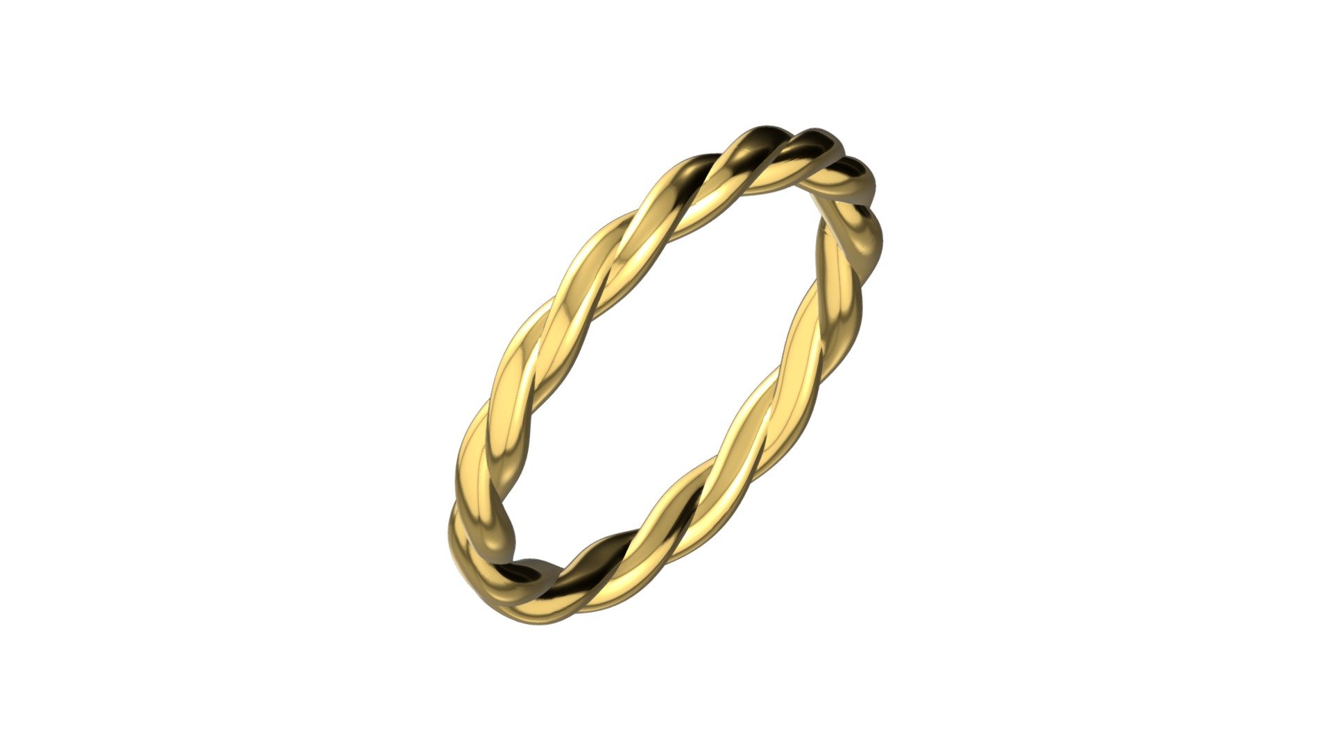 Valerian // Polished rope band // 2.2mm width - 3D model by ...