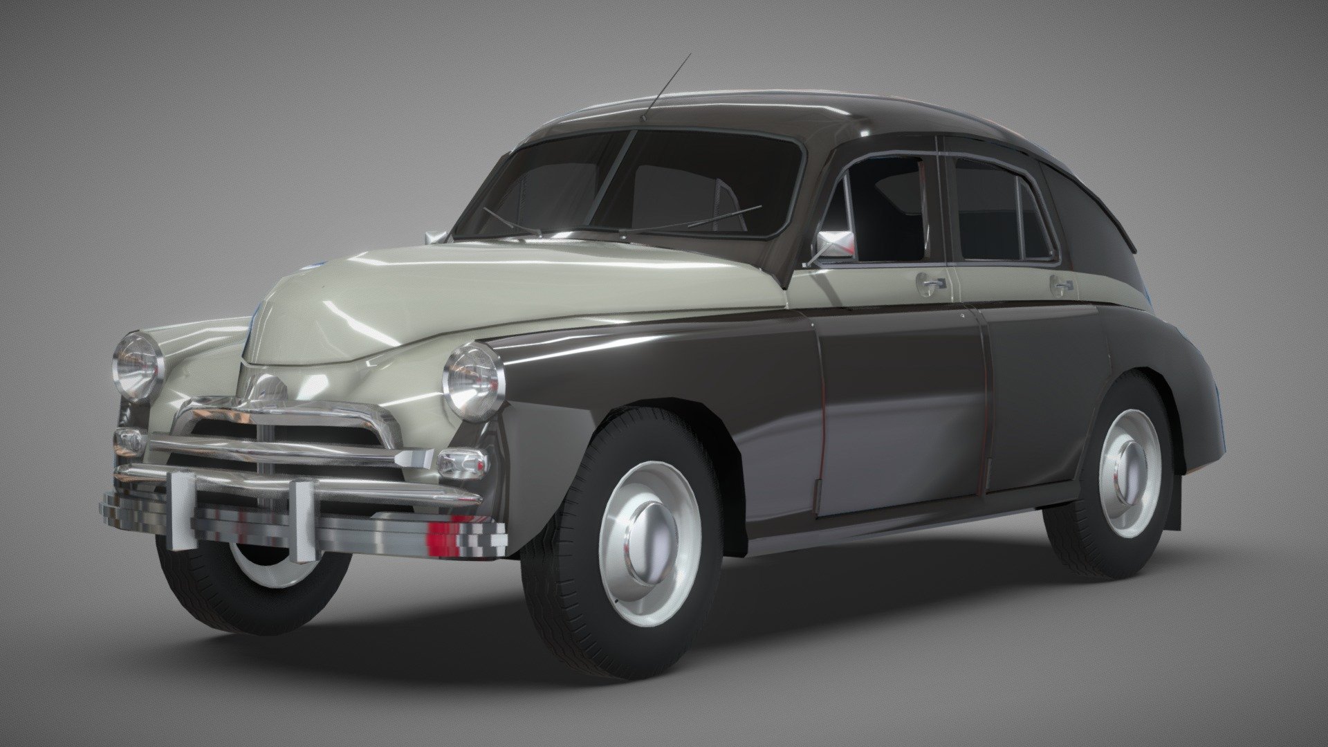 GAZ M-20 «Победа» (Pobeda) - 3D model by Myedsu [75c1f94] - Sketchfab
