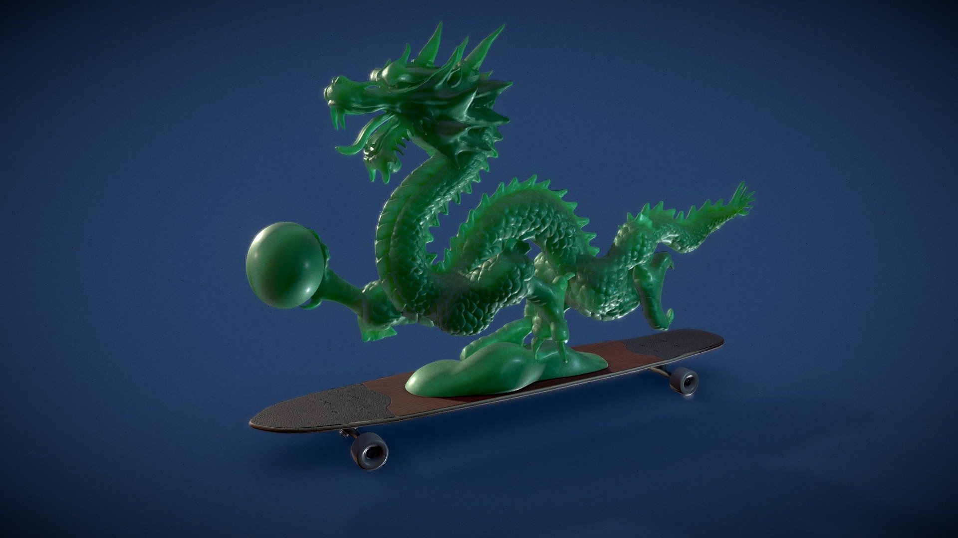 SKATIN' jade dragon - Download Free 3D model by Ian Wilmoth ...