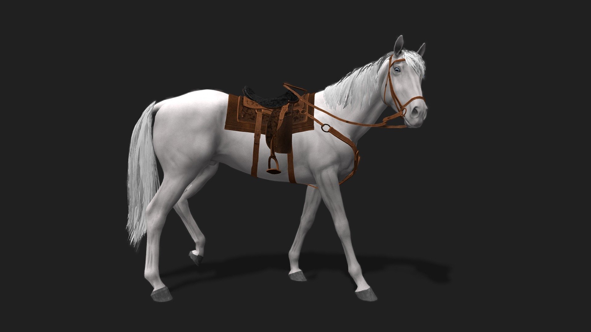 Realistic Animated Horse - 3D model by WildMesh 3D (@WildMesh_3D ...