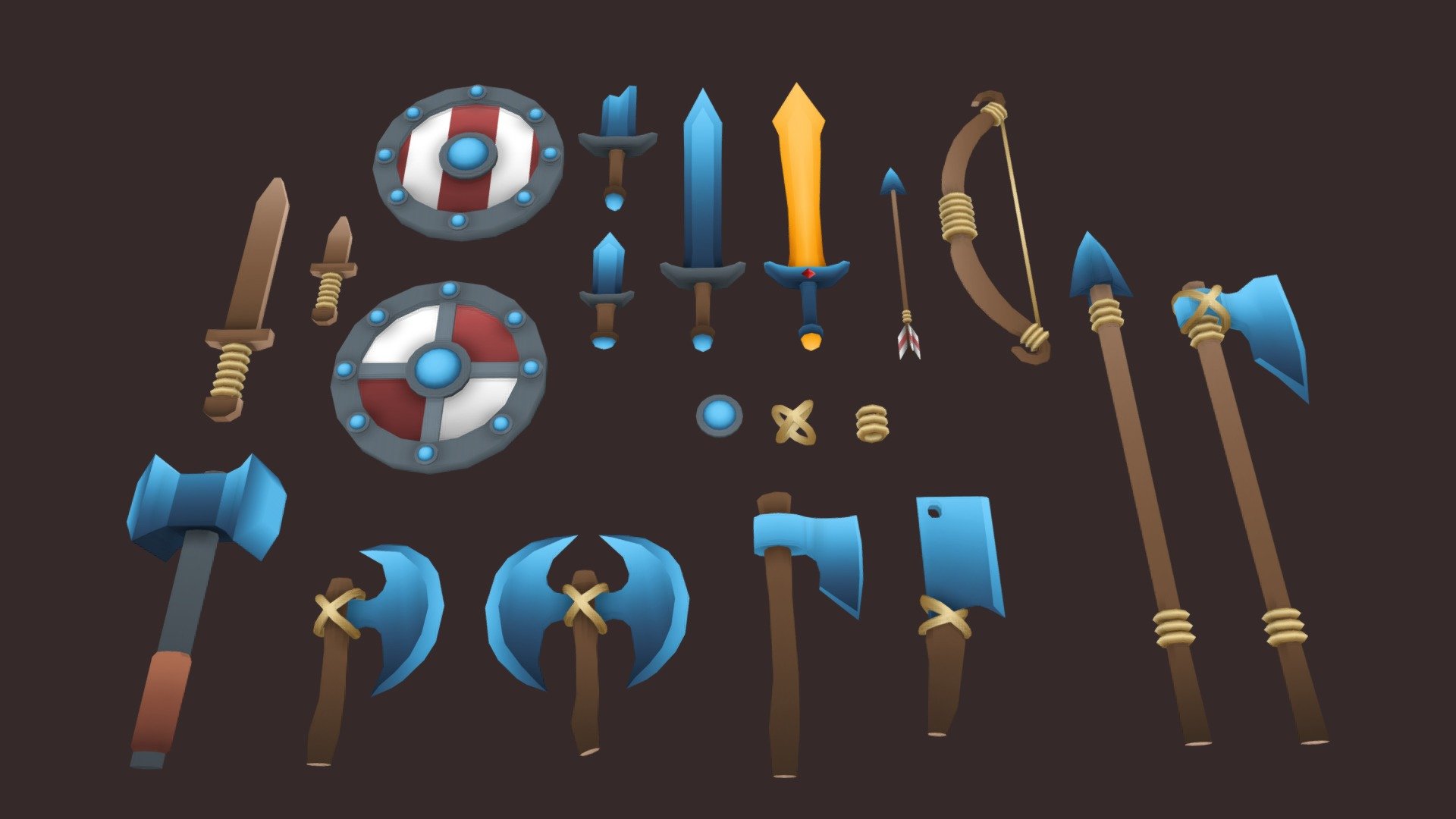 Viking weapons - asset pack - Buy Royalty Free 3D model by beauterhammm ...