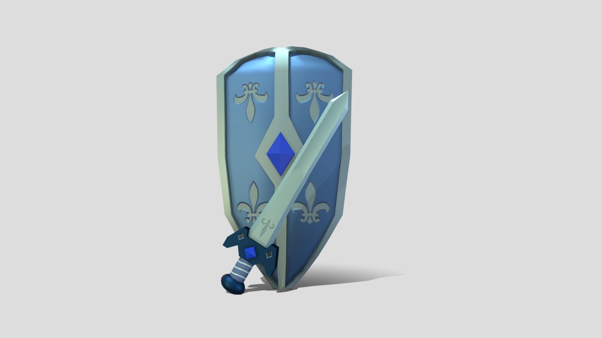 Sapphire Shield and Sapphire Sword - 3D model by limbo100402 [75ced77 ...