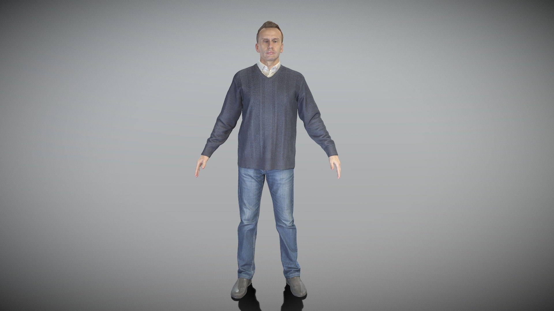 Man in sweater ready for animation 347 - Buy Royalty Free 3D model by ...