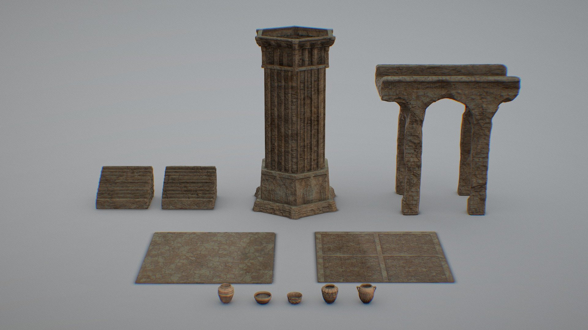 Kitbash Pillars - Unreal - Buy Royalty Free 3D model by re1monsen [75d4c8c] - Sketchfab Store