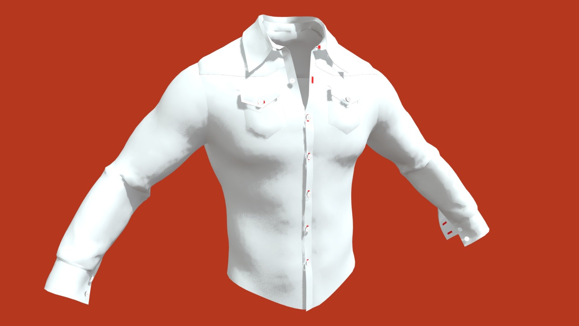 White Button-up - Shirt - 3D model by nio0 [75d7238] - Sketchfab