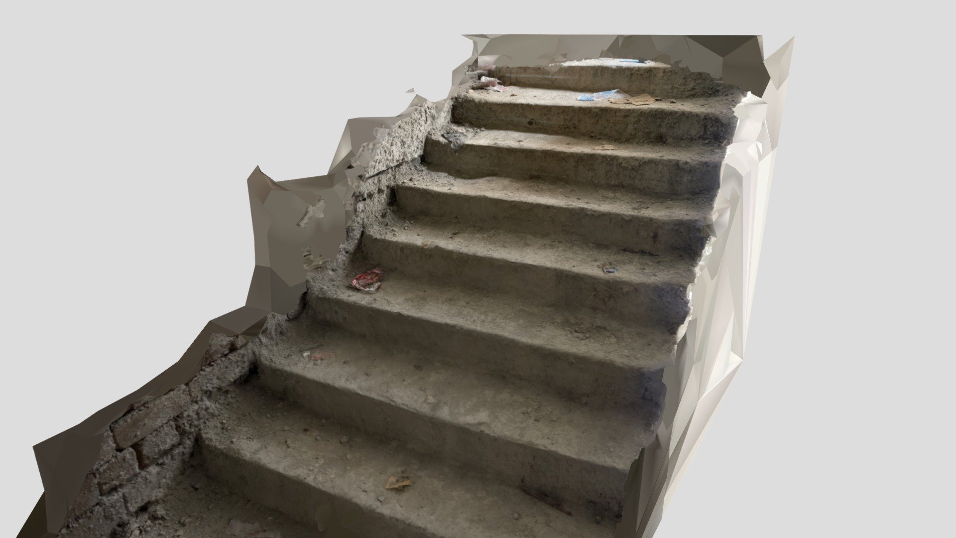 Broken Concrete Stairs - Download Free 3D model by Majzim [75dced6 ...