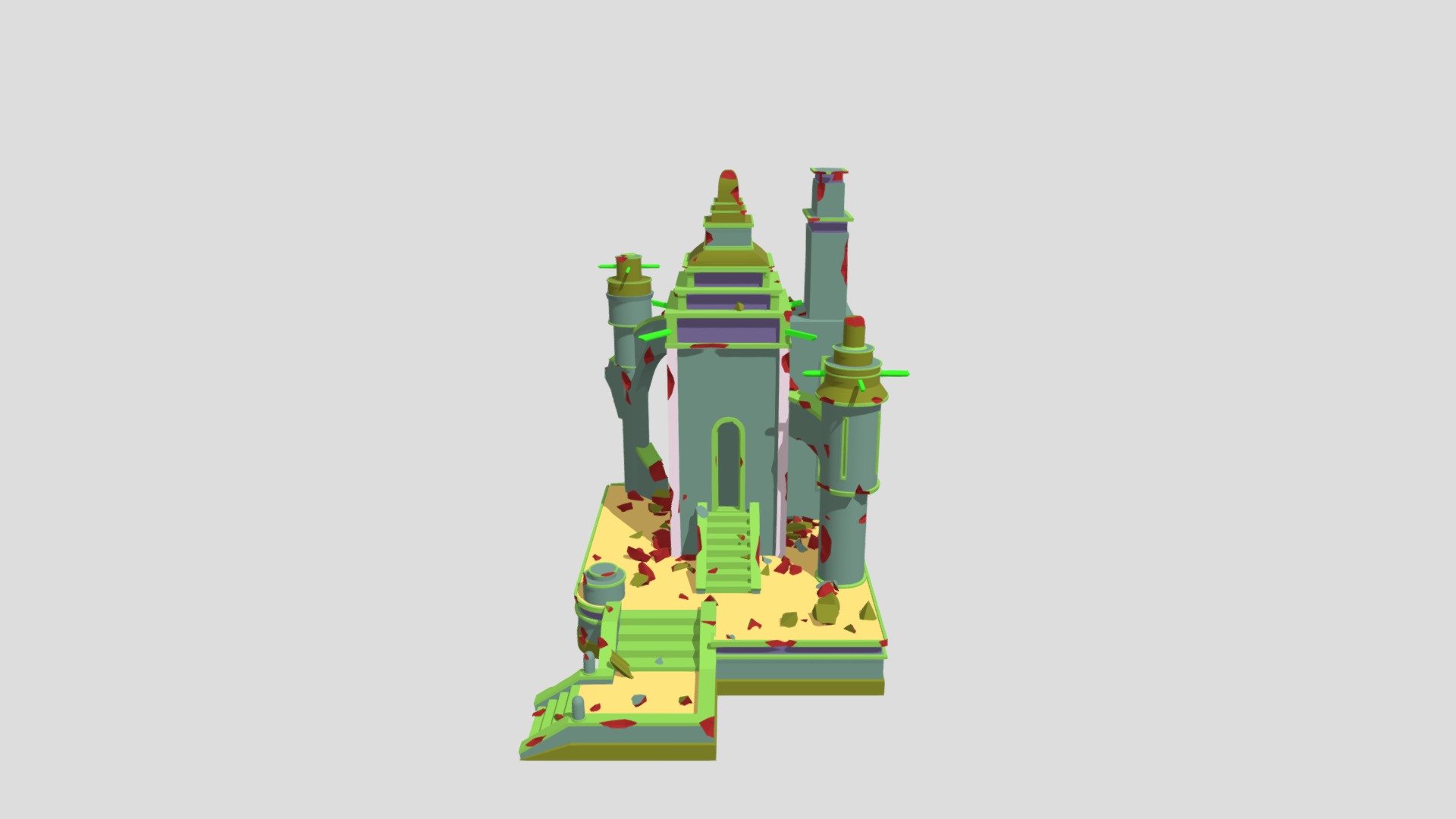 old temple - 3D model by mohamedhussien [75dd8aa] - Sketchfab