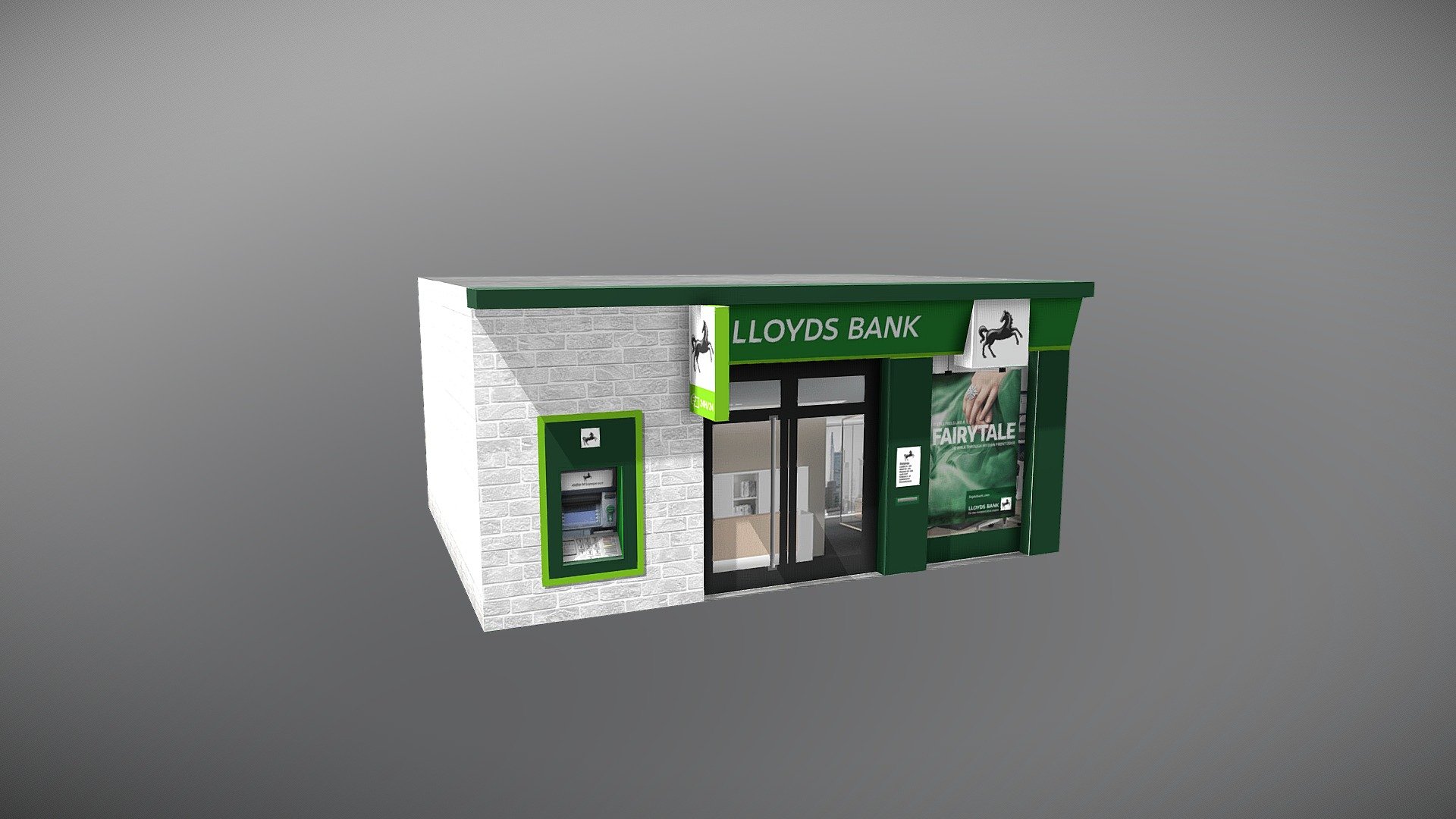 Bank - Buy Royalty Free 3D model by Gruny (@grunystudio) [75de5f8 ...