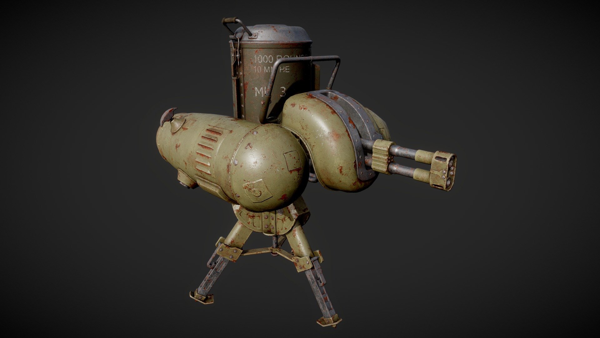 Fallout Turret/Sentry - Model Mk 3 - 3D model by Krzysztof Kierasiński ...
