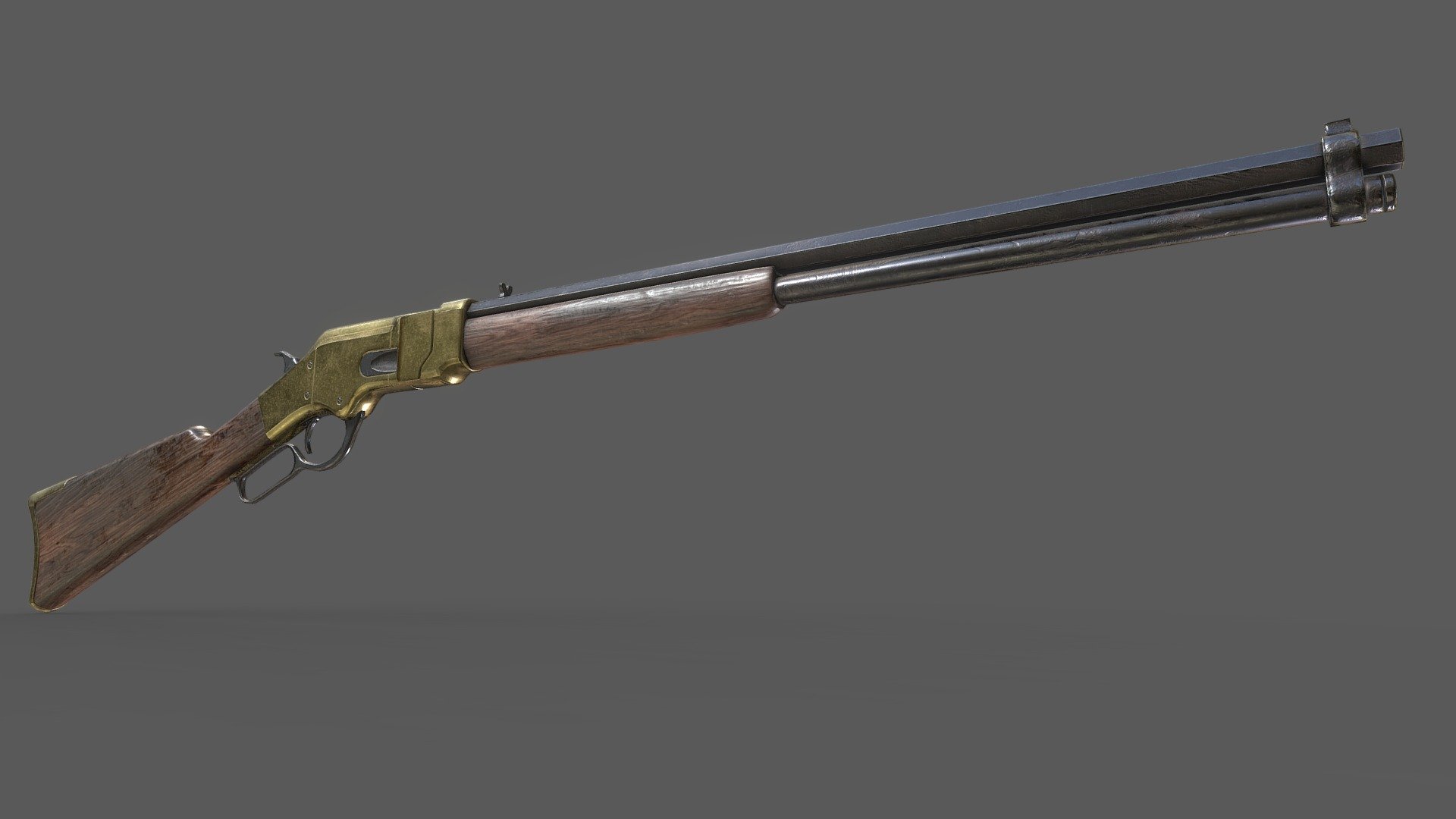 Lever actrion repearing rifle - 3D model by Gergely Lóczi (@Gergely ...