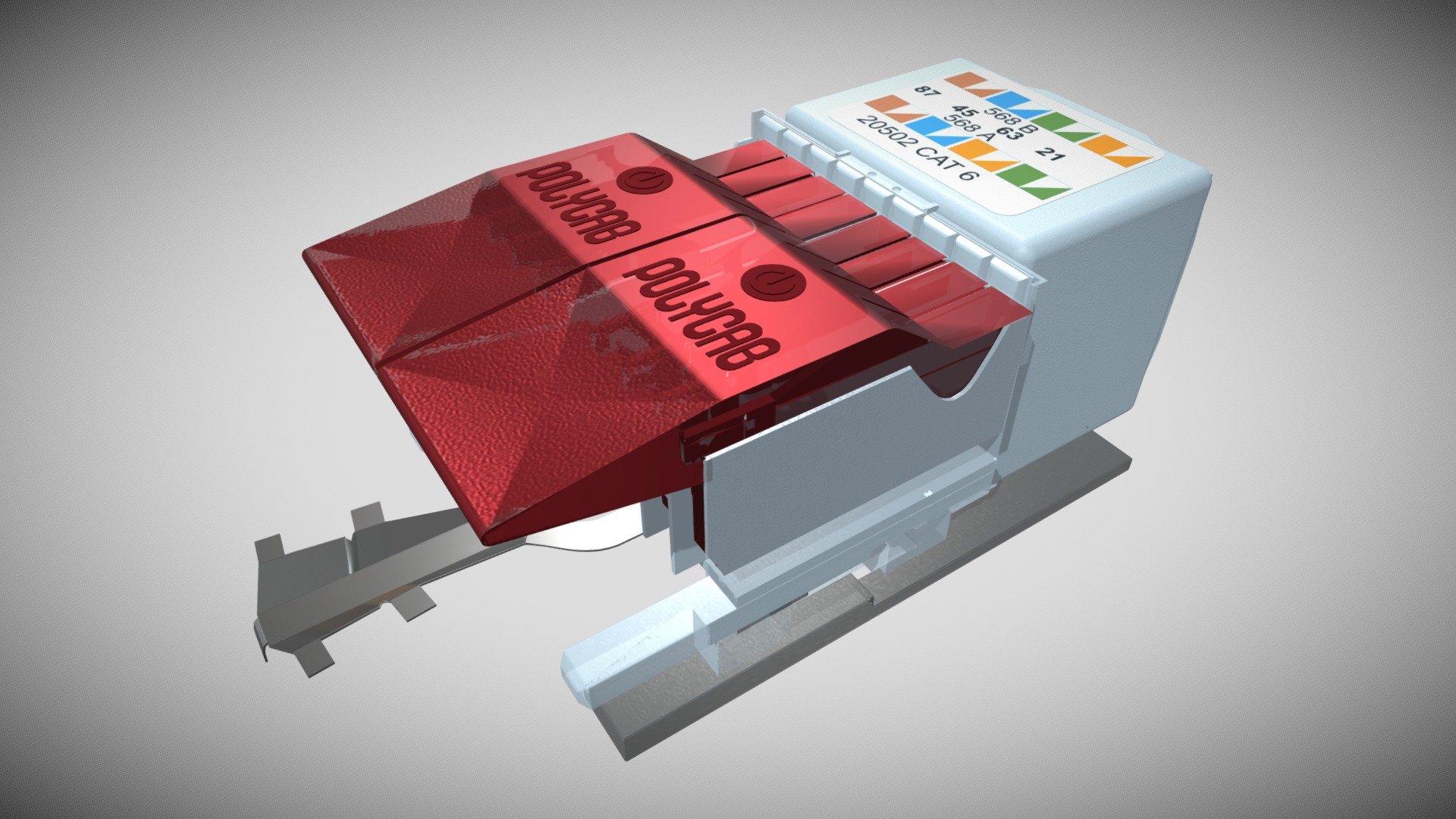 CAT6 UTP FACE PLATE - 3D model by PolyCab (@hardik15) [75e1754] - Sketchfab