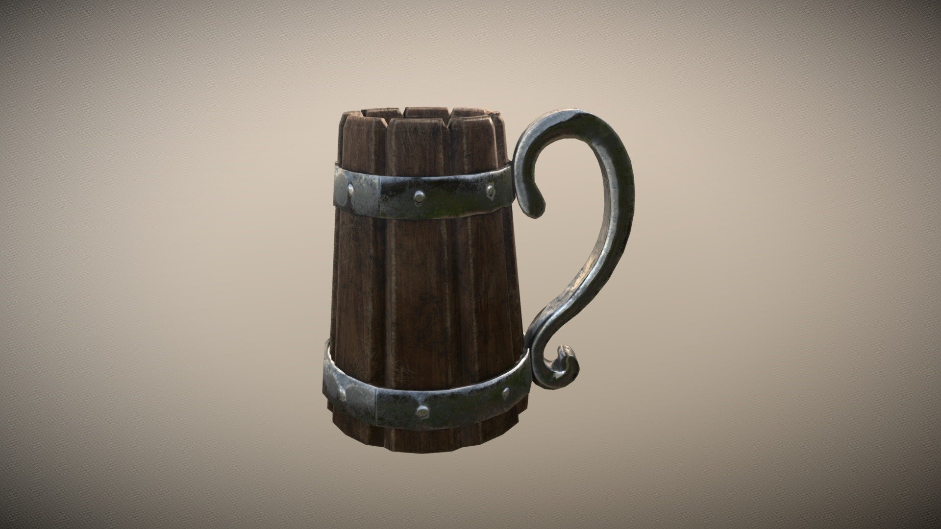 Medieval Wood Mug - 3D model by 3bobd [75e3bb0] - Sketchfab