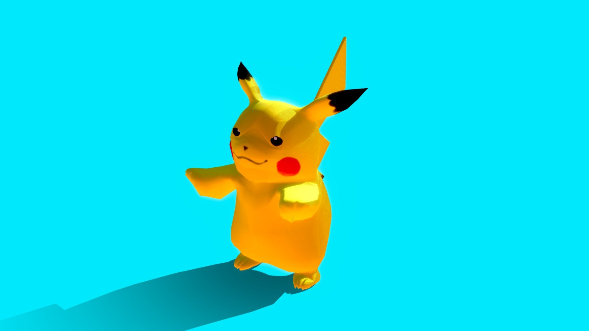 Pikachu with uv - Download Free 3D model by Kritsna.K.Shansang [75e6e7e ...