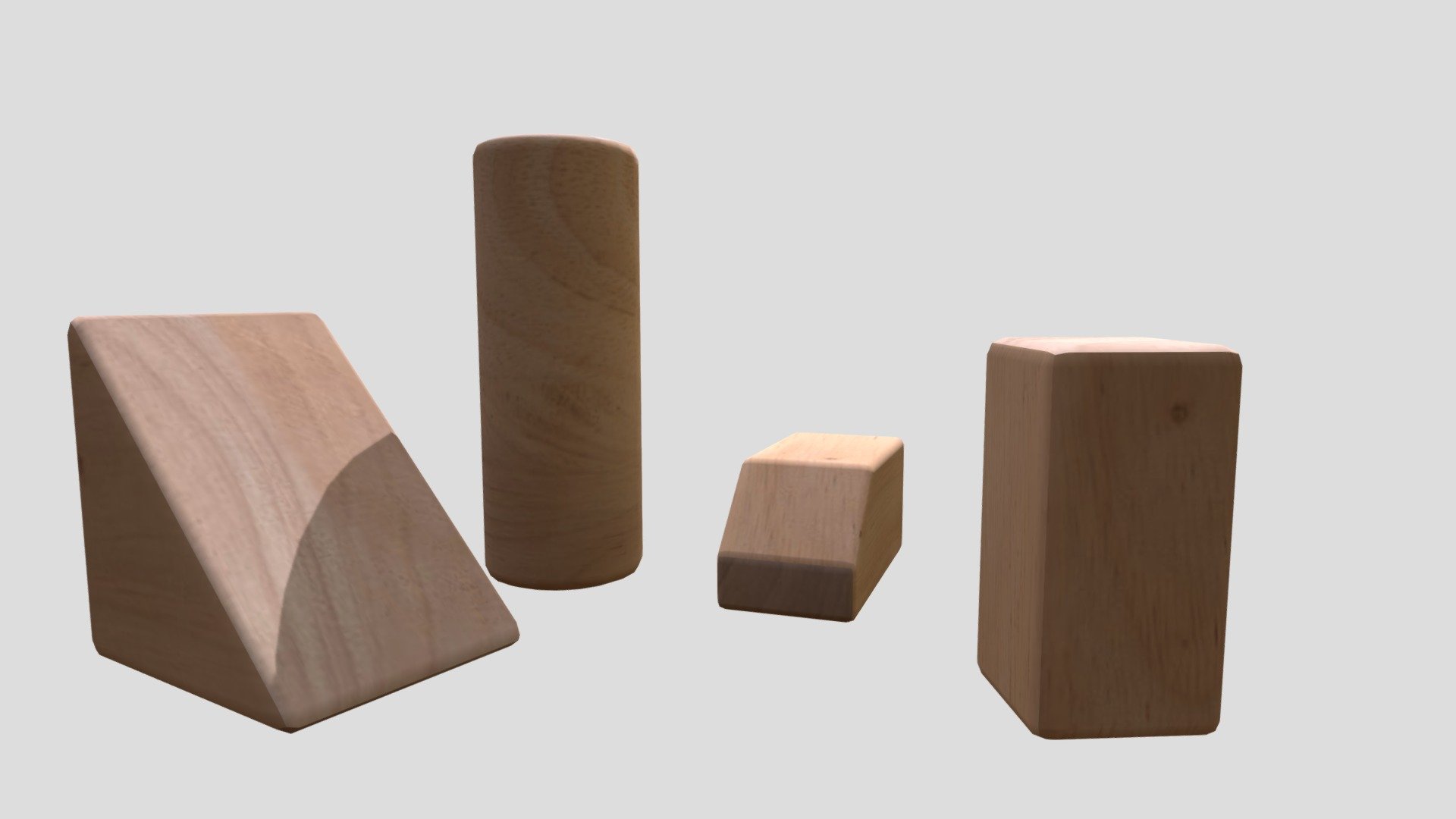 Wood Block Structures - 3D model by CLAYD00H [75e6ef1] - Sketchfab