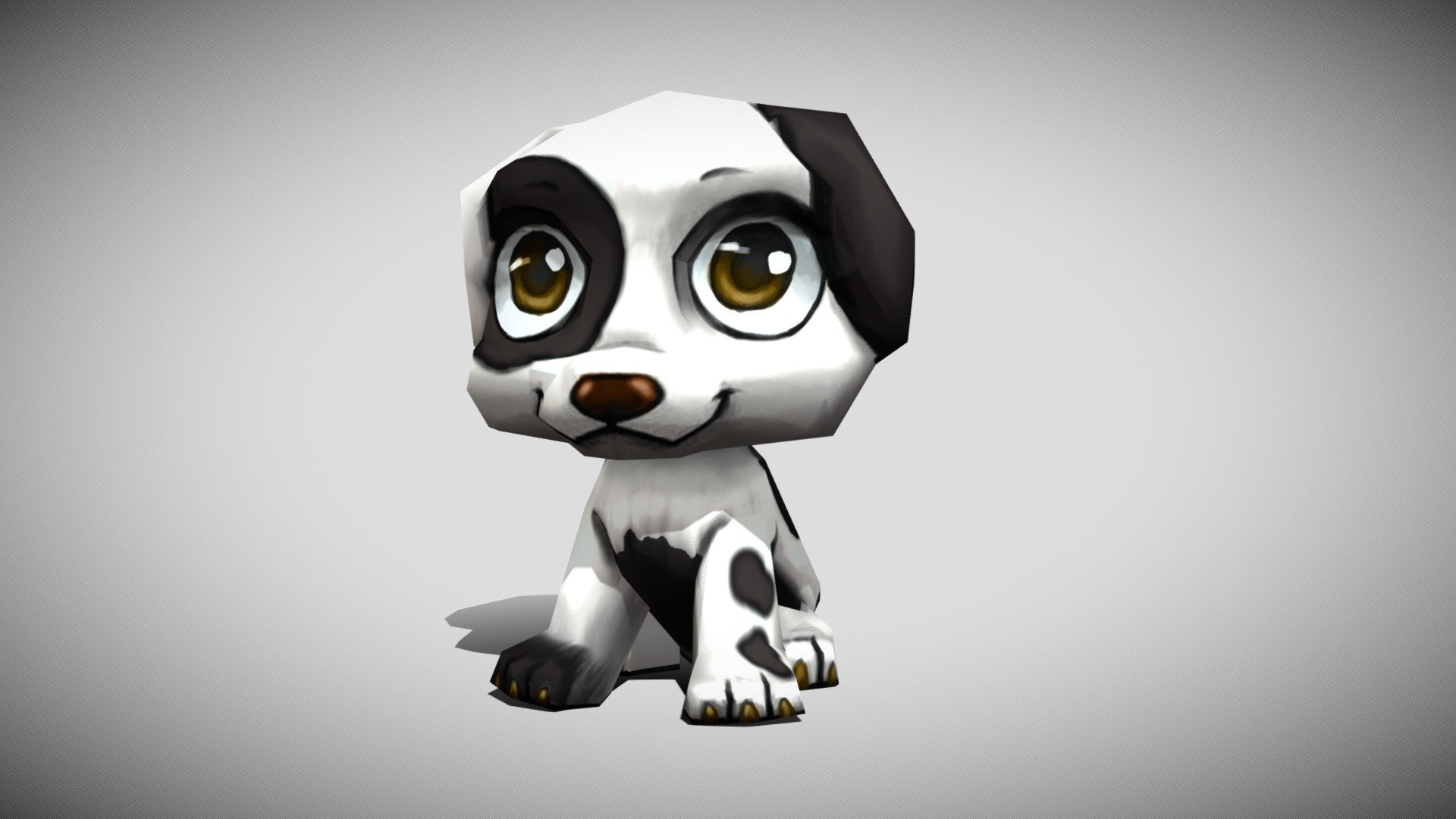 3DRT - Chibii animals - Puppies - 3D model by 3DRT.com [75e7396 ...