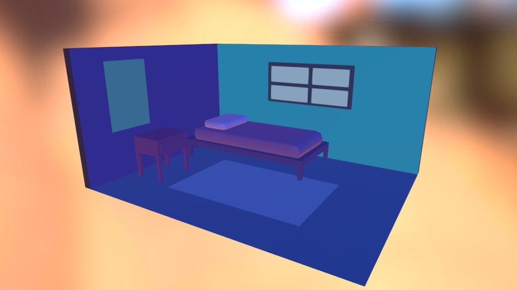 Blue Room - 3D model by Aubri (@AWhyte) [75e86b7] - Sketchfab
