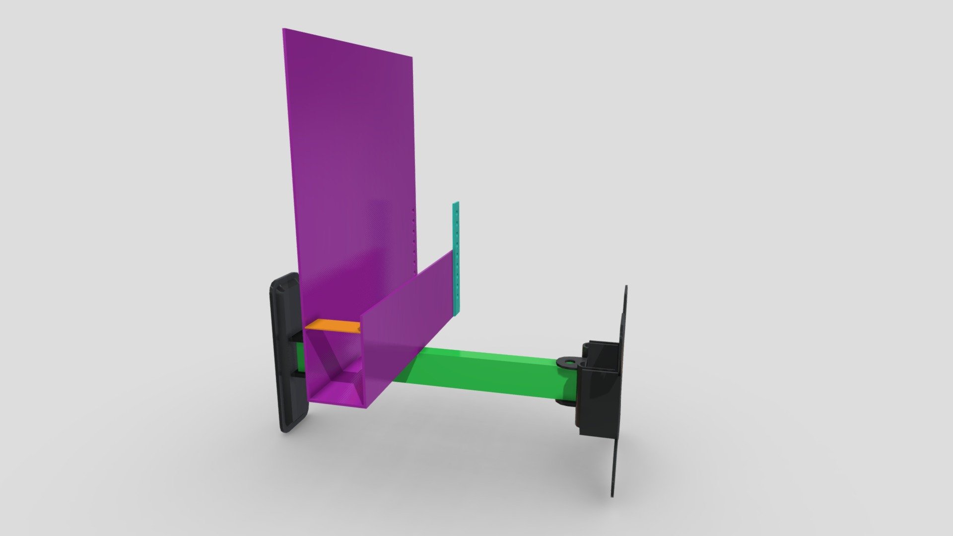 Monitor Bracket with client holder REVB - 3D model by 3D-VIEW (@Jake ...