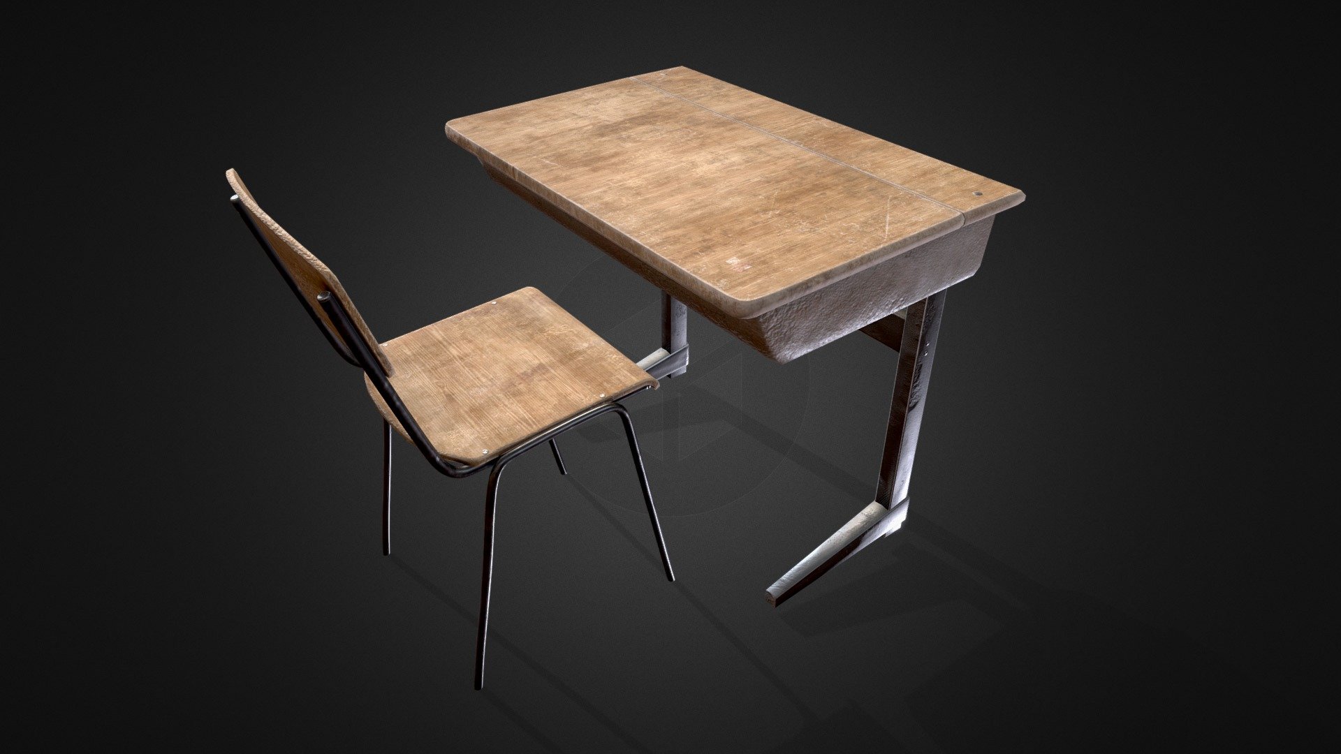 Chair and Desk - Buy Royalty Free 3D model by Kirhl [75ec999 ...