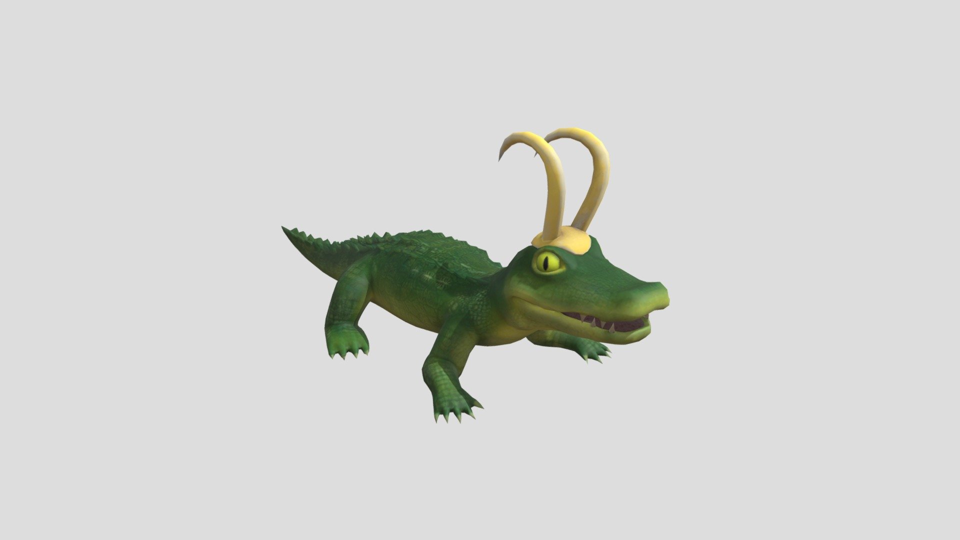 Aligator Loki(Textured)(Rigged) - 3D model by 3D MODELS (@3dworldz ...