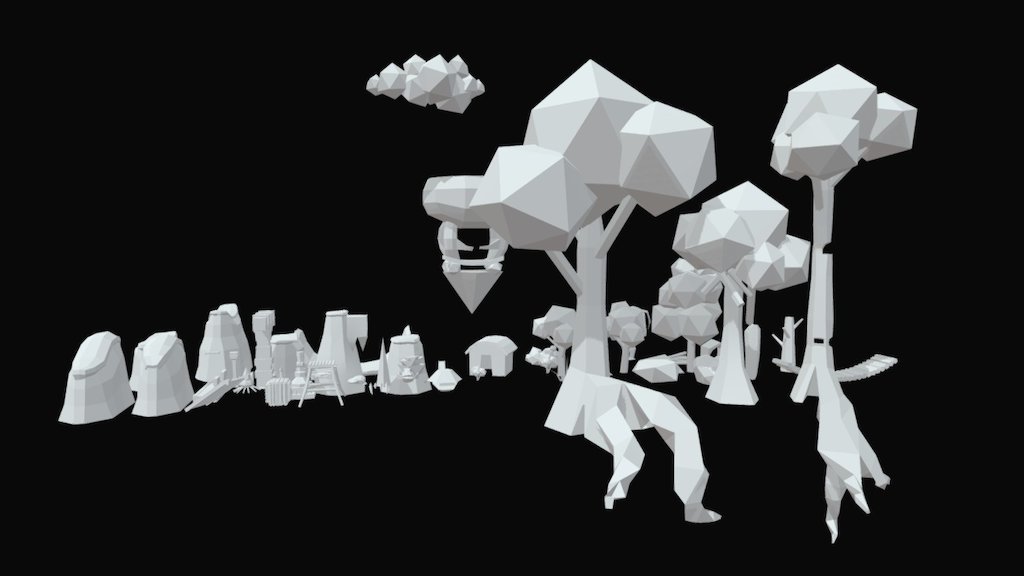 Low Poly Models for a Game - Download Free 3D model by samcorbridge ...