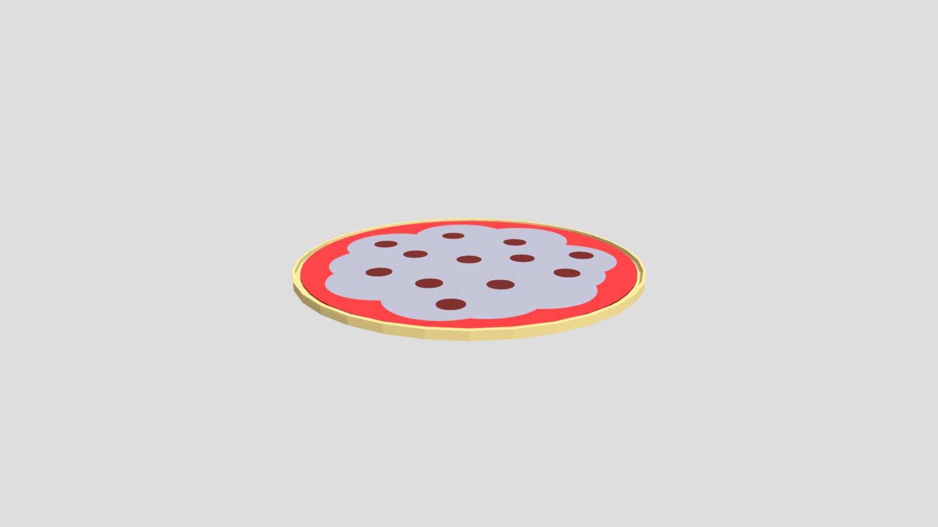 low poly pizza - 3D model by emilnyberg116 [75f2528] - Sketchfab