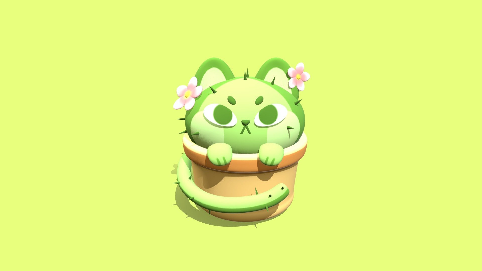 Catcus - 3D model by PixelShrimp [75f25de] - Sketchfab