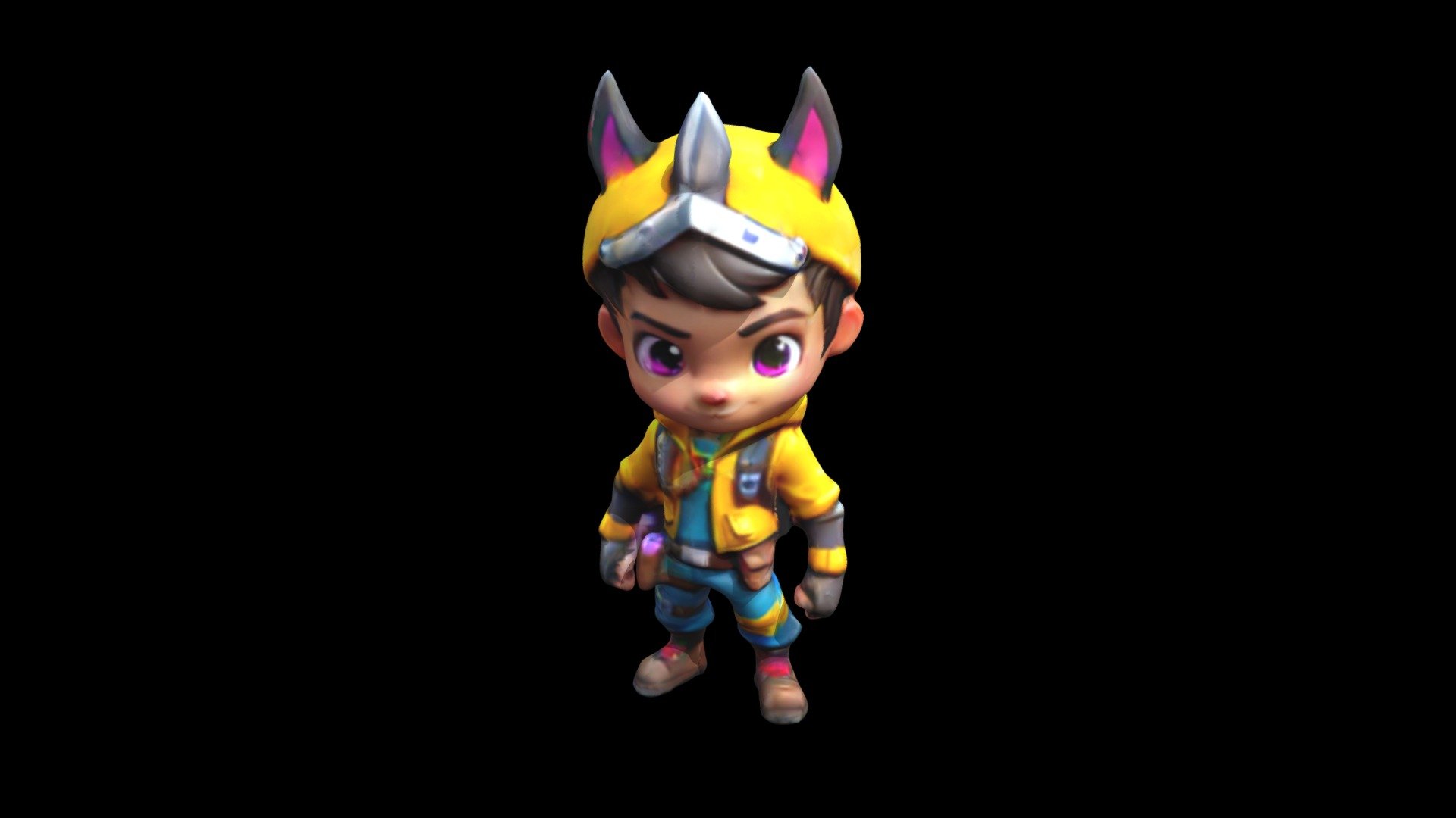"Fierce Boy" This image features a vibrant, anim - Download Free 3D ...