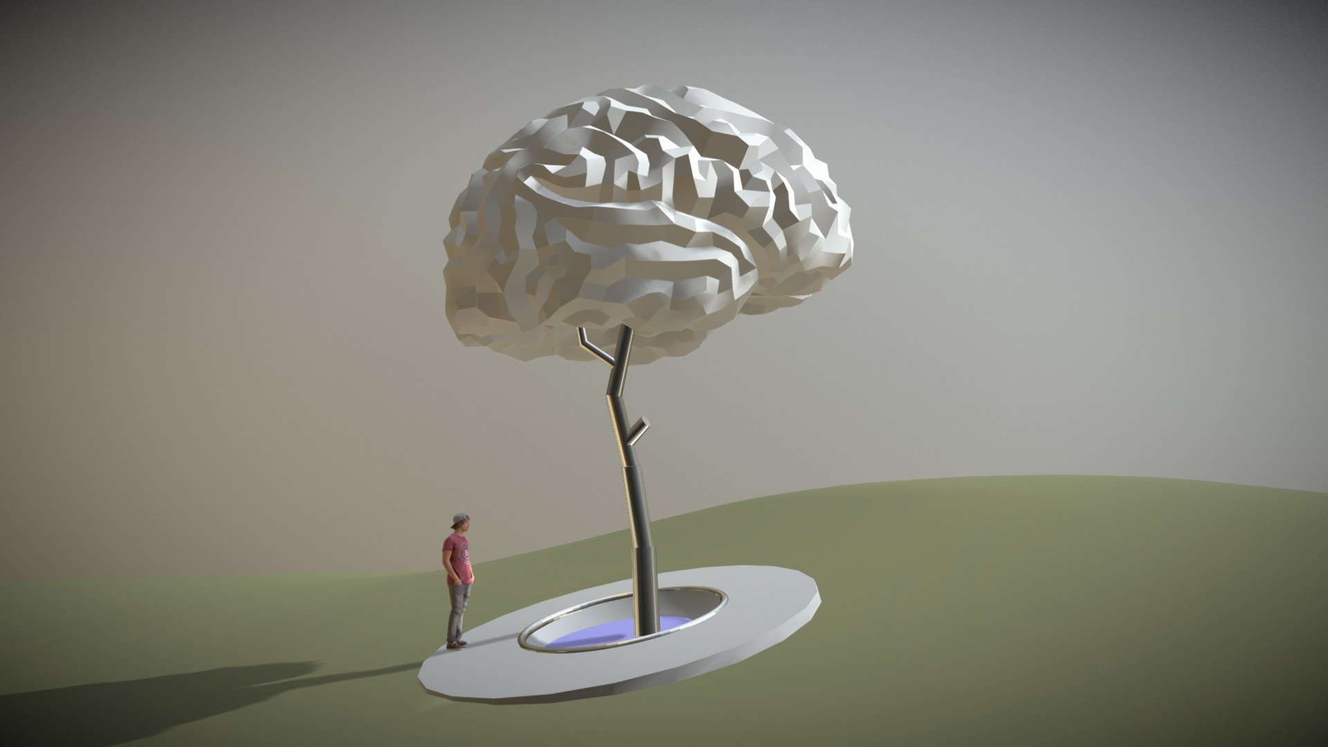 BRAIN TREE LOWPOLY - 3D model by Dmytro Dokunov (@dokunod) [75fb9bb ...