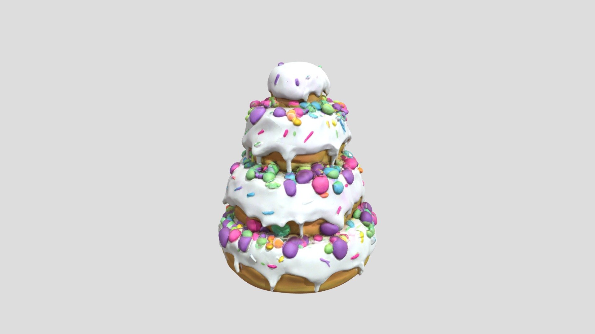Donut Delight Tower - 3D model by silver_lllll [75fd78e] - Sketchfab