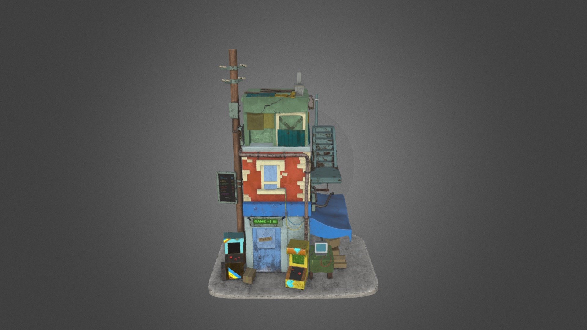 Cartoon Home - 3D model by RikiTiki [75ff933] - Sketchfab