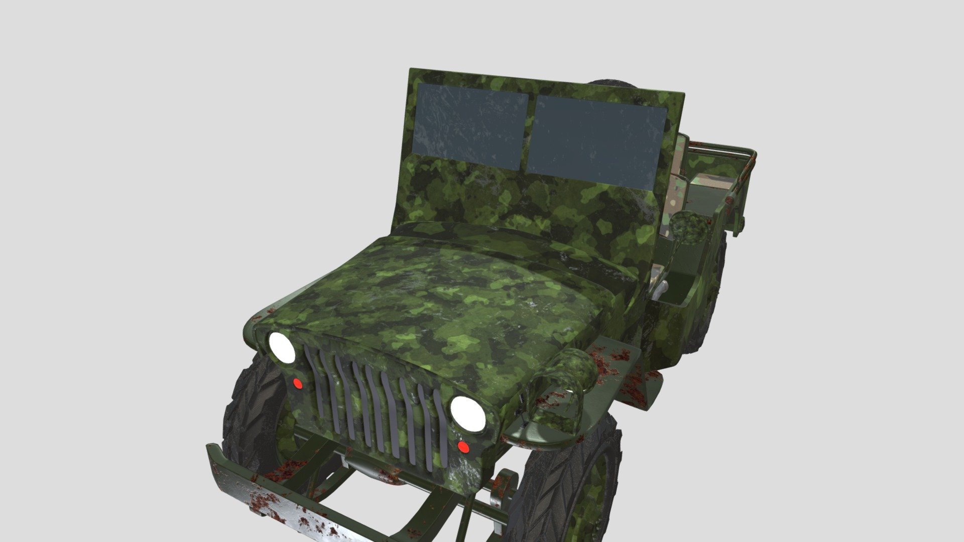 Willy Jeep - 3D model by Wang_Yuhan [760087c] - Sketchfab