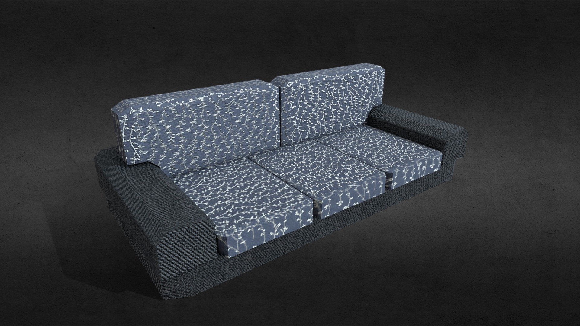 Extremely Low Poly 3 seater couch - 3D model by The Scan Man ...