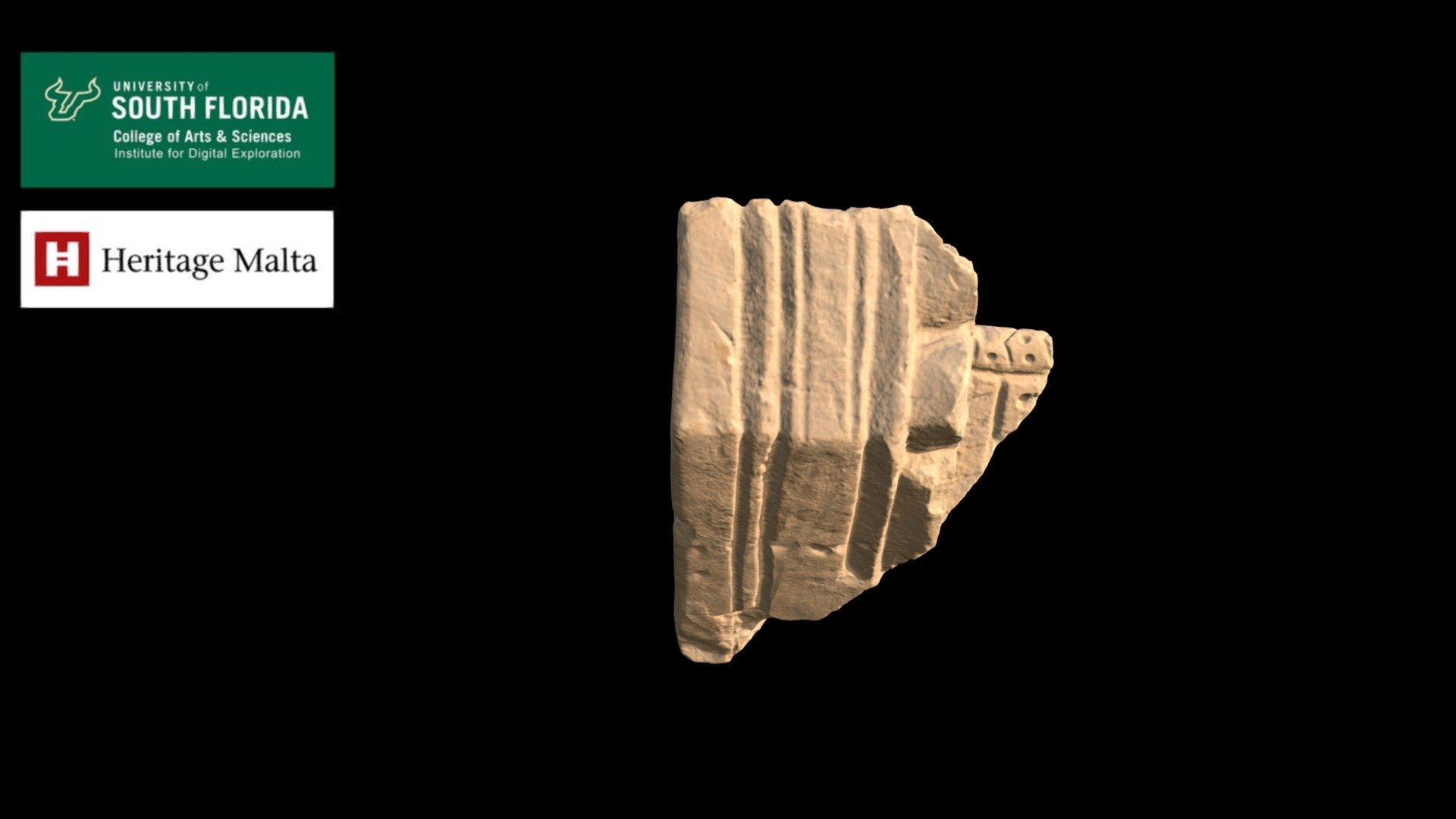 NMV19.002 Tombstone, pitched top, linear dec. - 3D model by USF ...