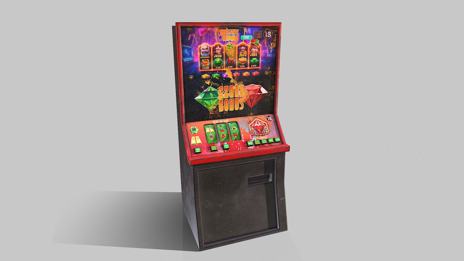 Worn slot machine - animated - Buy Royalty Free 3D model by Sousinho ...