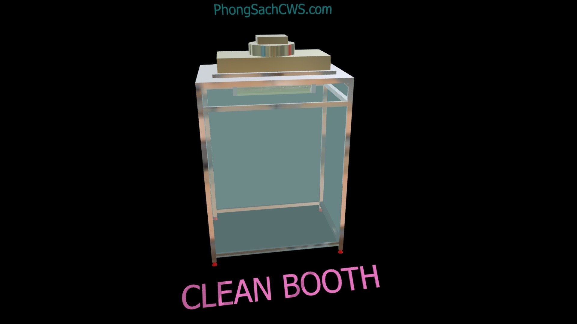 Bản vẽ clean booth - 3D model by phongsachcws [76104b4] - Sketchfab